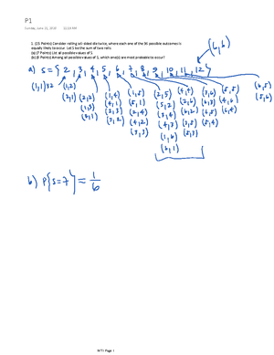 HW2 Solution - Chapter 3 𝑃{ 𝑎𝑡 𝑙𝑒𝑎𝑠𝑡 𝑜𝑛𝑒 6 | 𝑠𝑢𝑚 𝑜𝑓 7} = 𝐶 21 𝑃{𝑜𝑛𝑒 ...