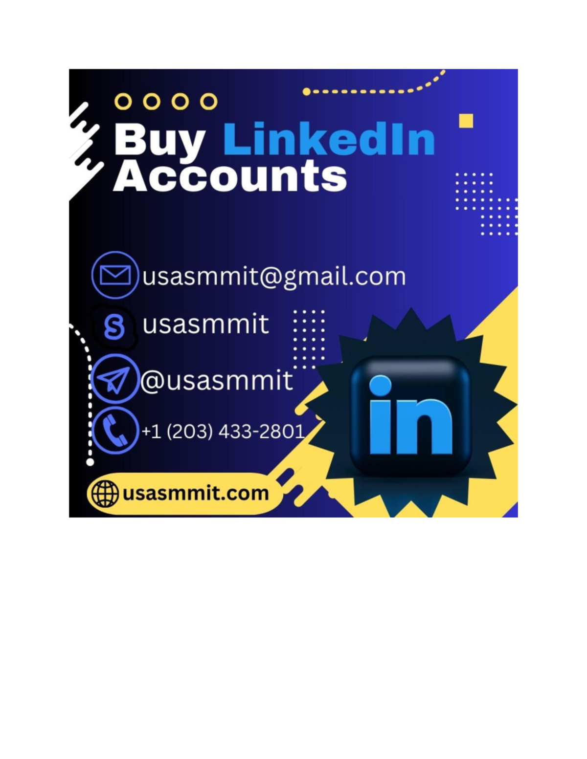 Buy Linked In Accounts - Buy LinkedIn Accounts Email: usasmmit@gmail ...