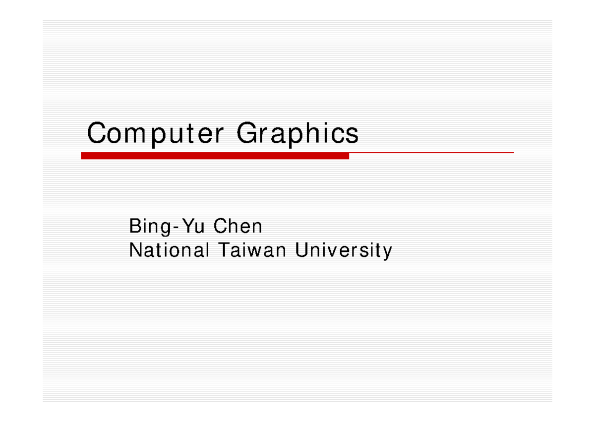Chapter Eight-Color in Graphics - Computer Graphics Bing-Yu ...