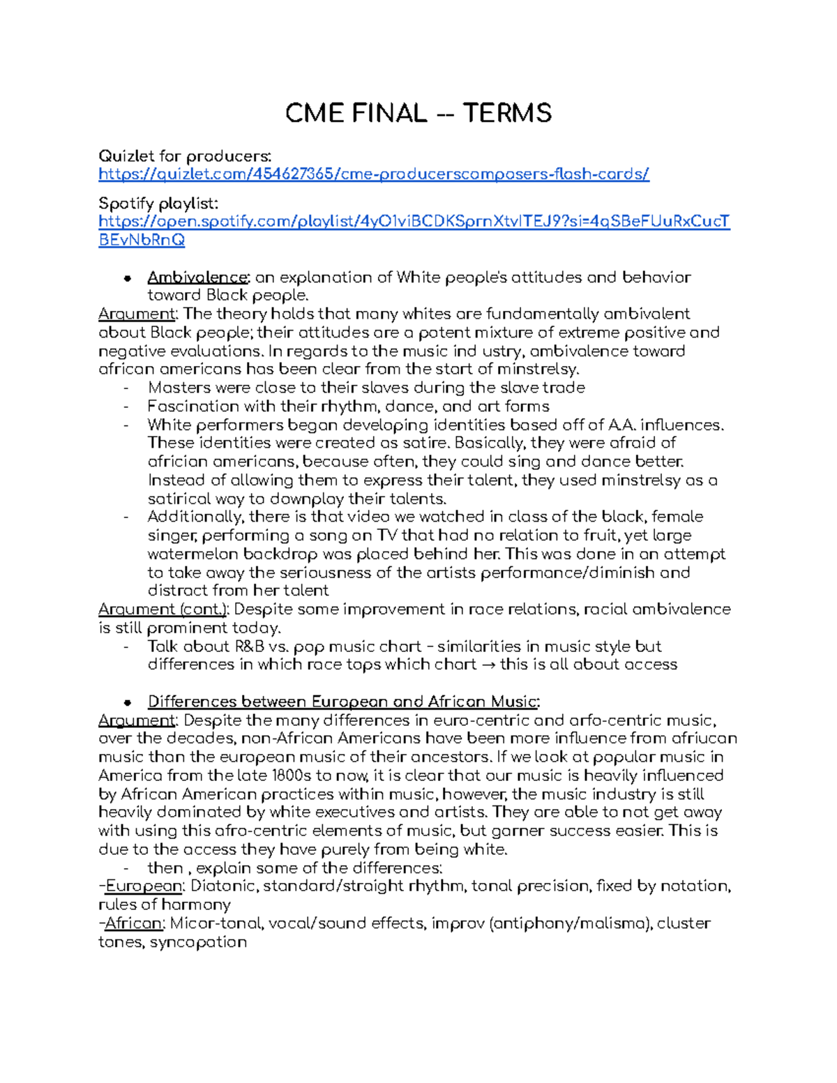 CME Terms - Professor Charnas - CME FINAL - TERMS Quizlet for producers ...