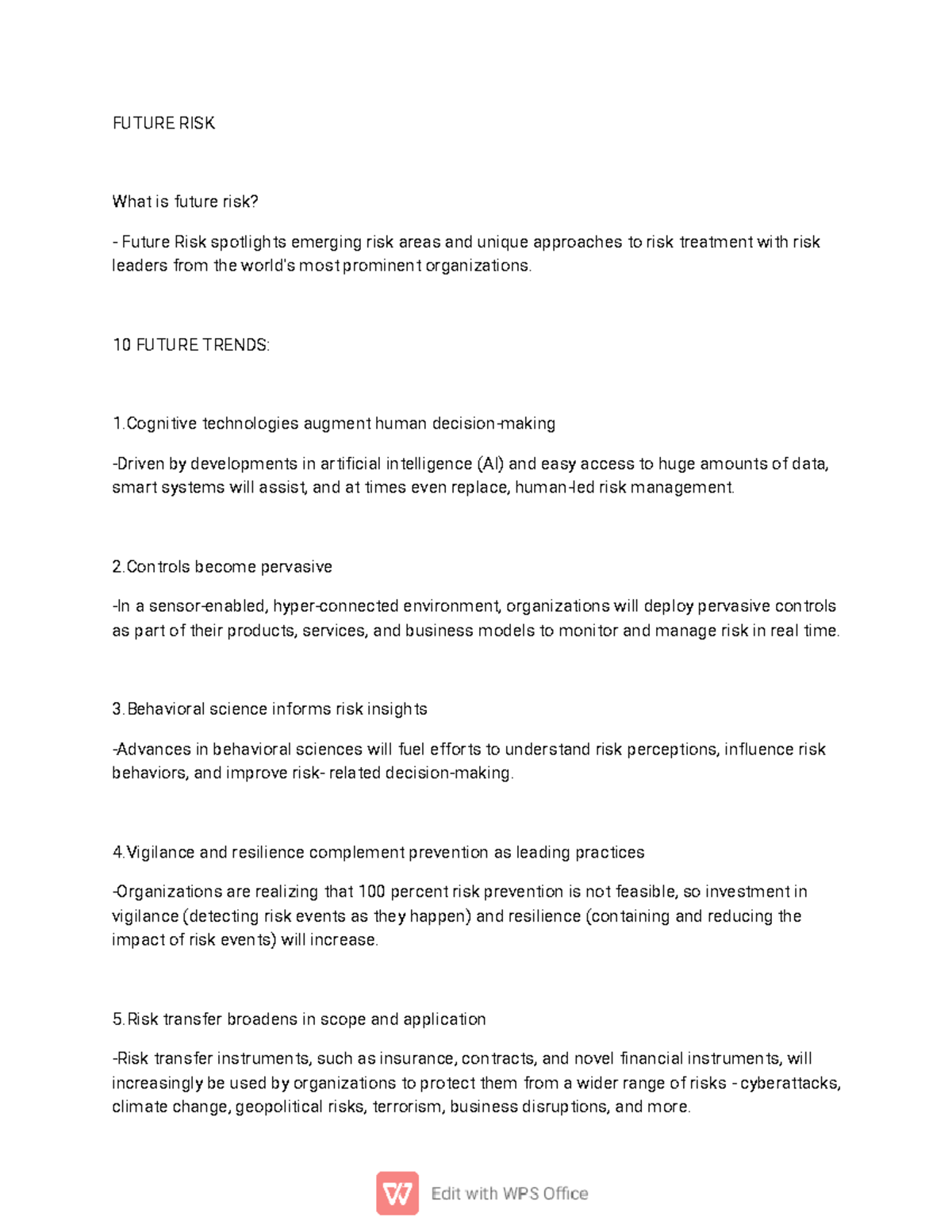 Future Risk Angelica Merry Cris - FUTURE RISK What is future risk ...