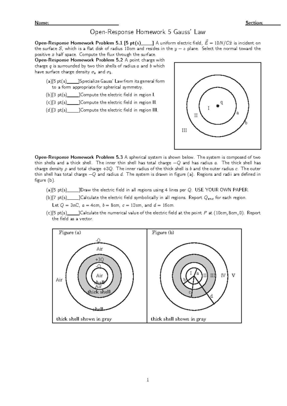 ORHW5 - Open response hw 5 - Name: Section: Open-Response Homework 5 ...