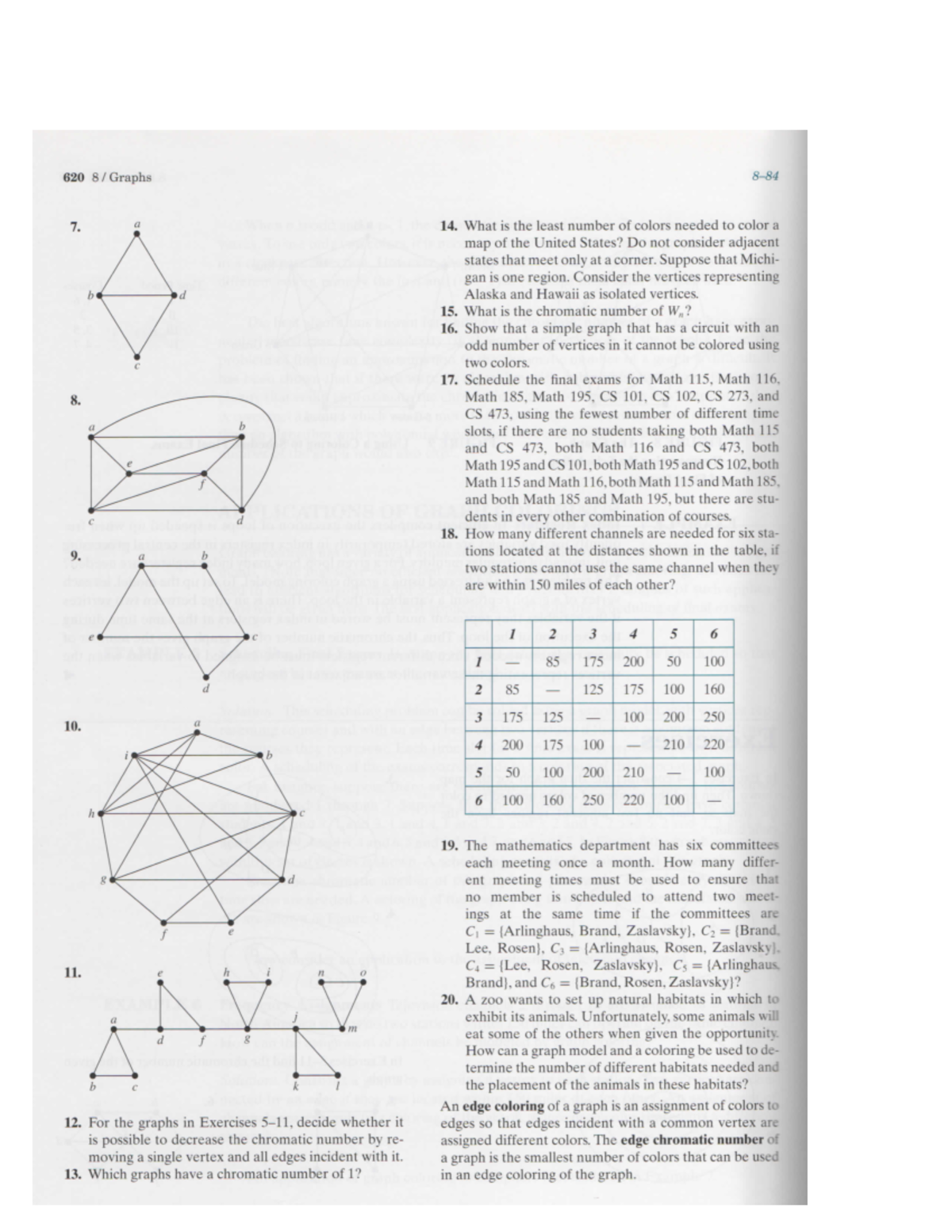 Graph coloring page 8 -2016/2017 - 620 Graphs 7. a 14. What is the ...