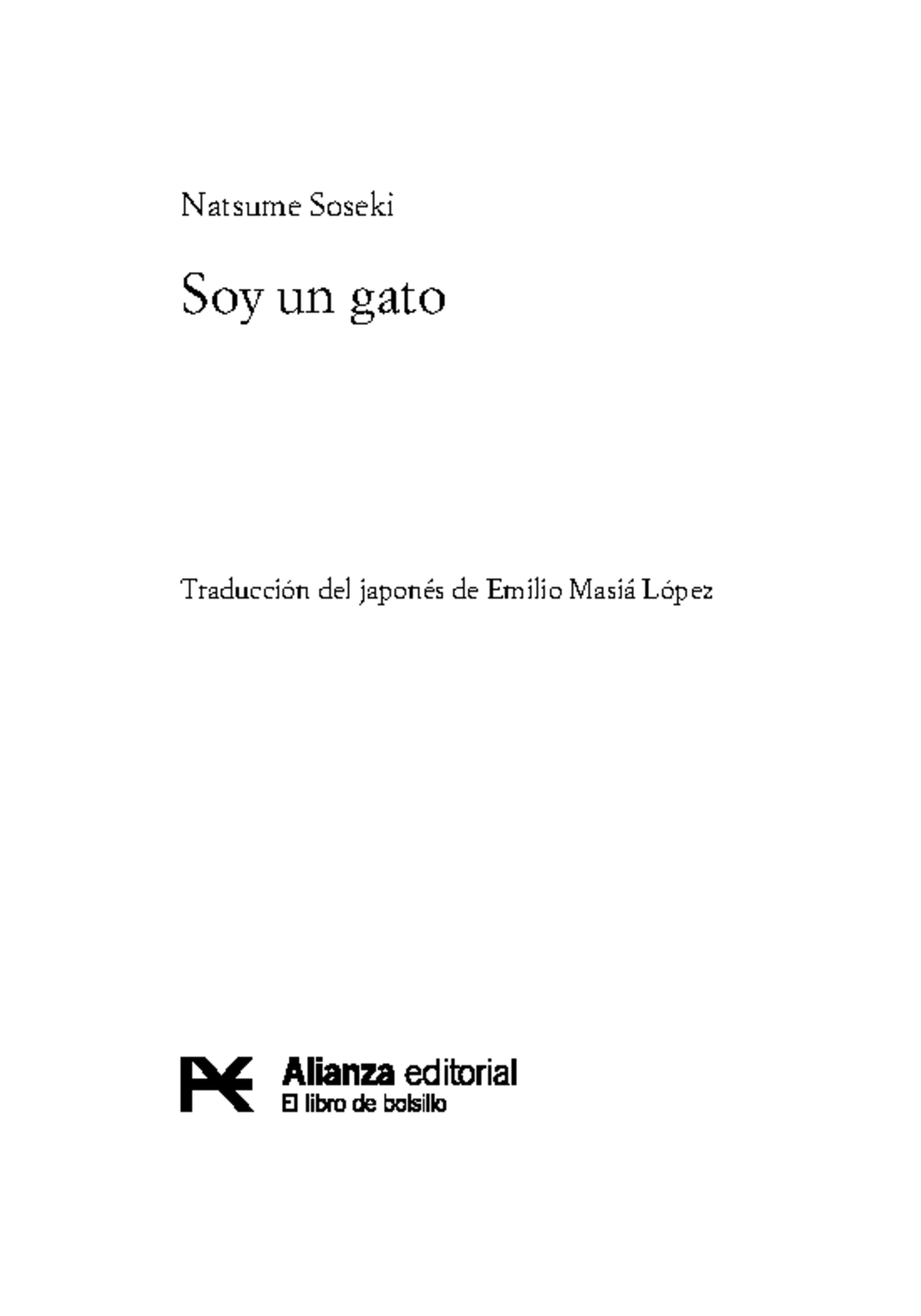 Soy-un-gato - Soy-un-gato - Natsume Soseki Soy un gato Traducción del ...