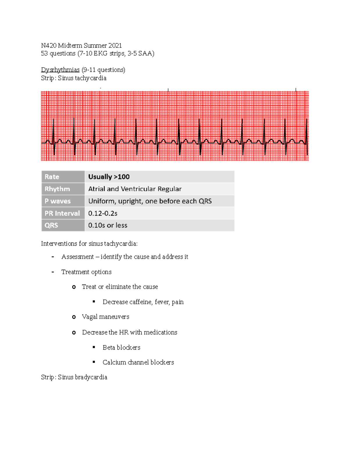 N420 Midterm Summer 2021 2 - N420 Midterm Summer 2021 53 questions (7 ...