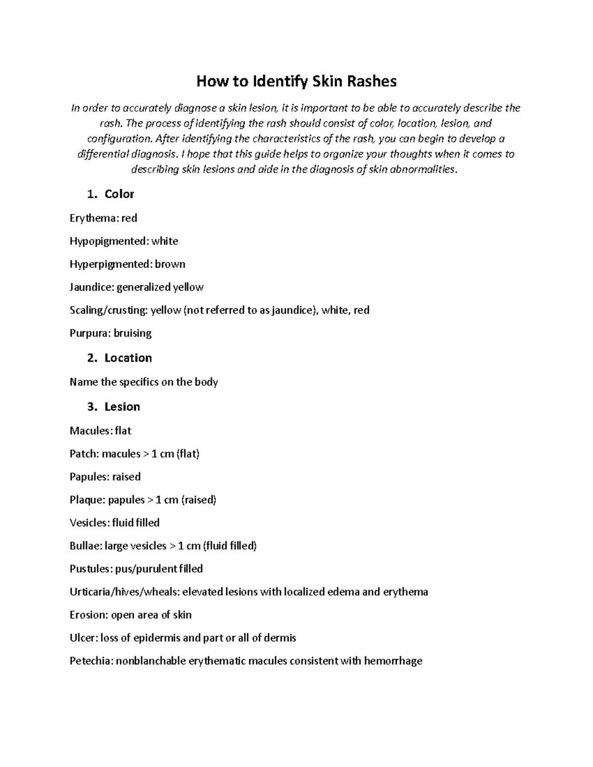 How to Identify Skin Rashes - The process of identifying the rash ...