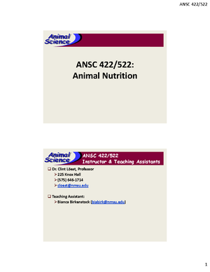 Lab worksheet 1-2 - Name: ________________________ ANSC 423 – Animal ...