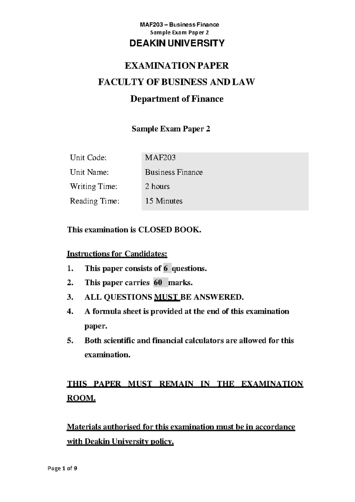 Sample/practice exam 2016, questions and answers - Warning: TT: undefined function: 32 Warning ...