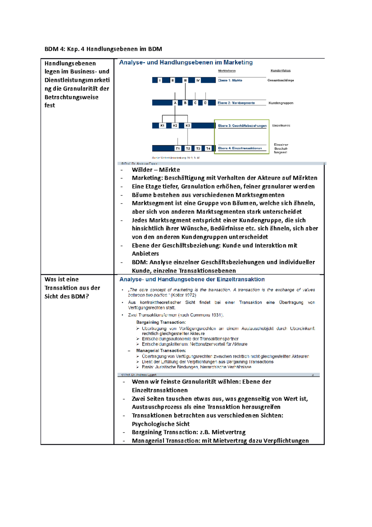 Vbrick BDM 4 - Vorlesungsnotizen 4 - BDM 4: Kap. 4 Handlungsebenen im ...