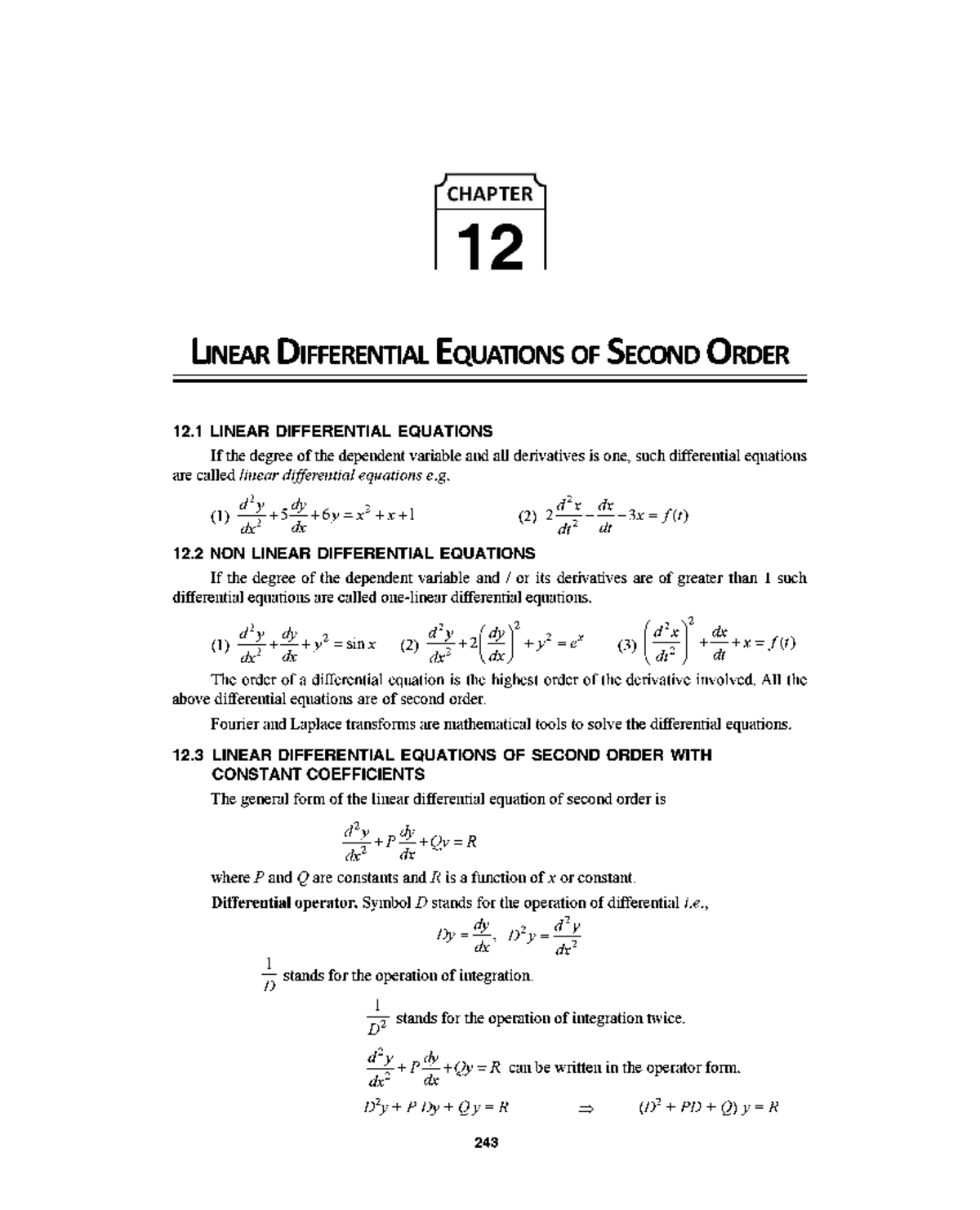 Higher Engg Maths- 12 - Linear DE of first order - Applied Mathematics ...
