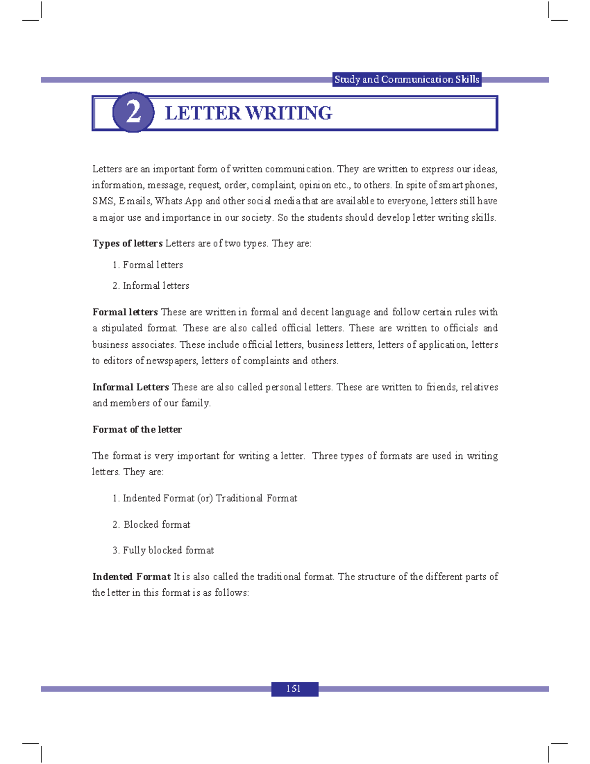 Letter Writing - English - Letters are an important form of written ...