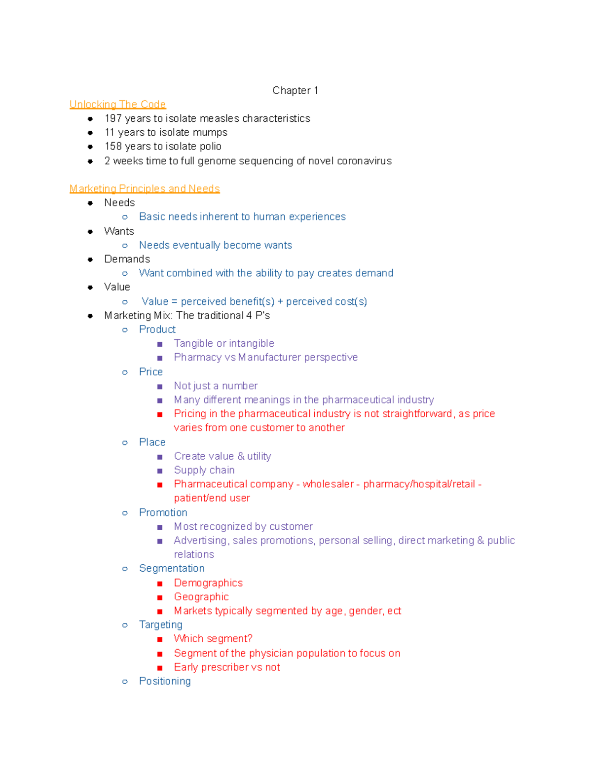 MKTG 4470 Chapter 1 - Red is stuff on exam - Chapter 1 Unlocking The ...