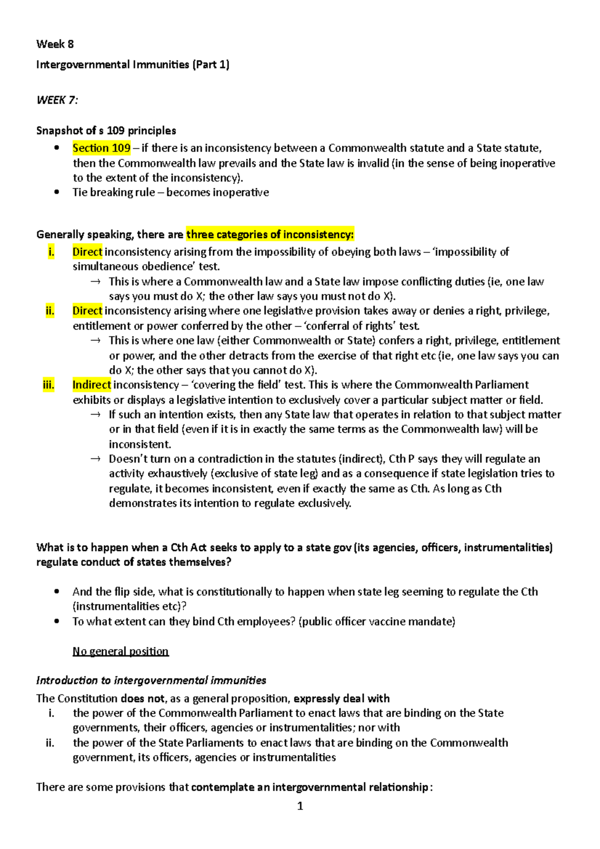 Extended lecture notes for exam - use with "Problem question final exam ...
