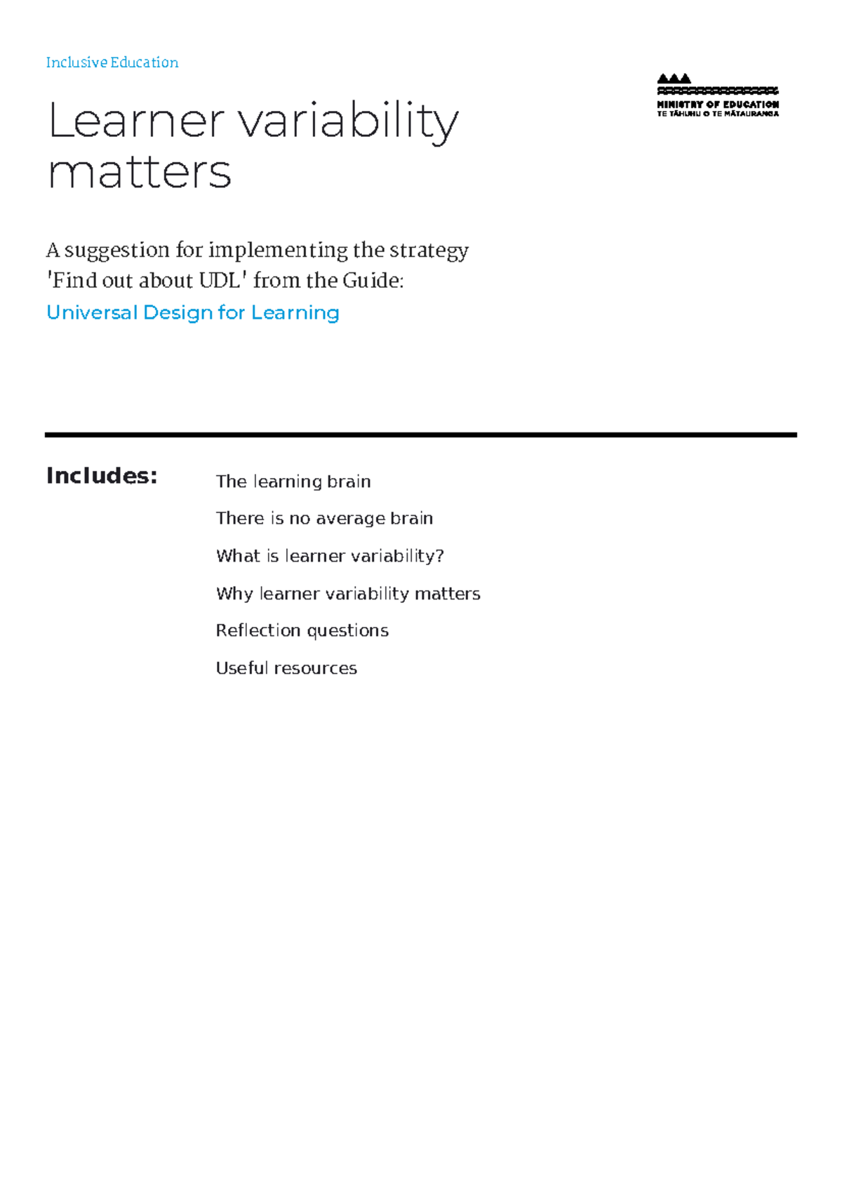 Learner variability matters 1973 - Includes: Learner variability ...