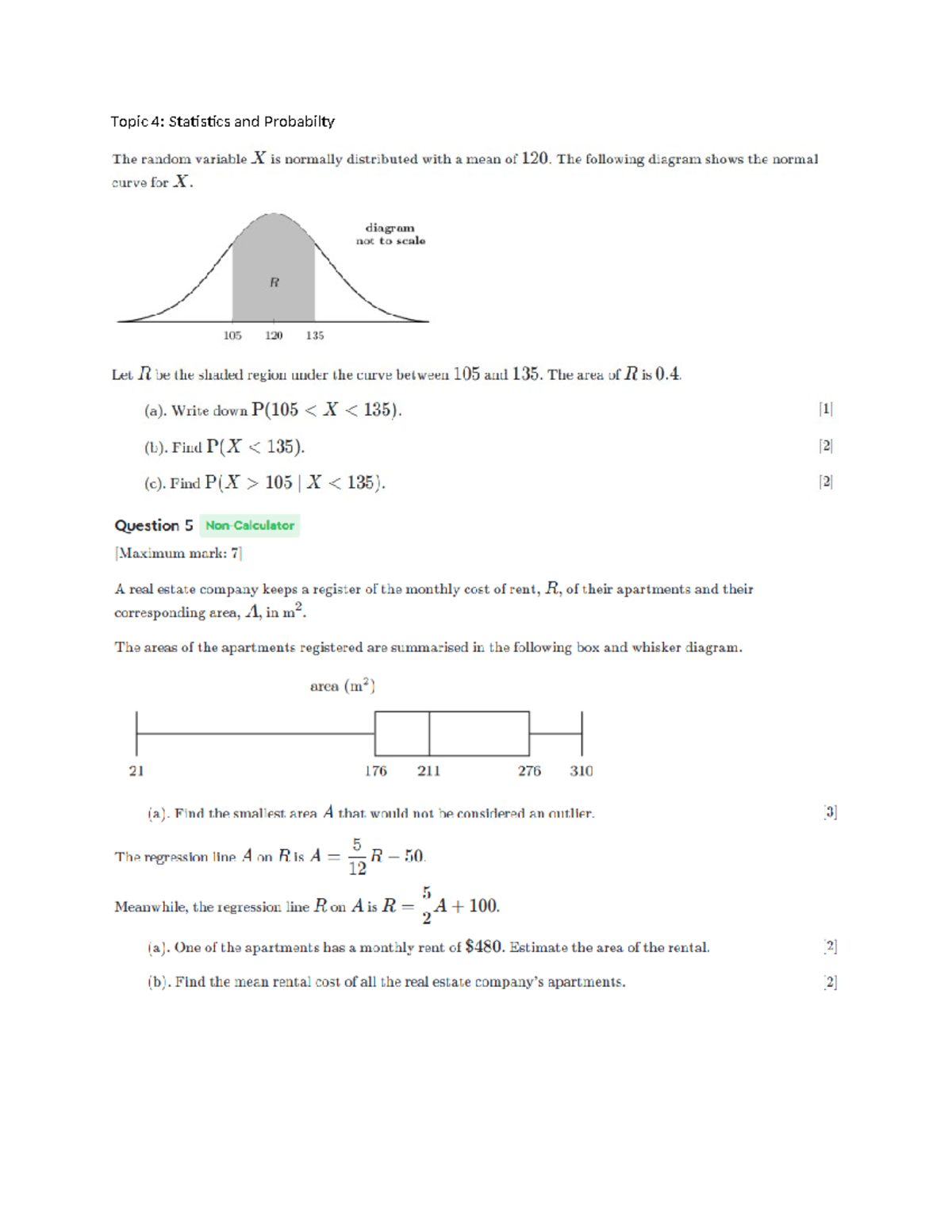 Statistics and Probabilty - math aa sl - Studocu