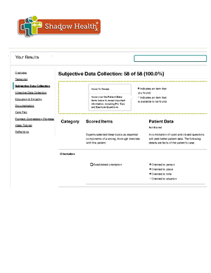 Focused Exam- Pain- Objective Data- Patient Edward Carter - Objective ...