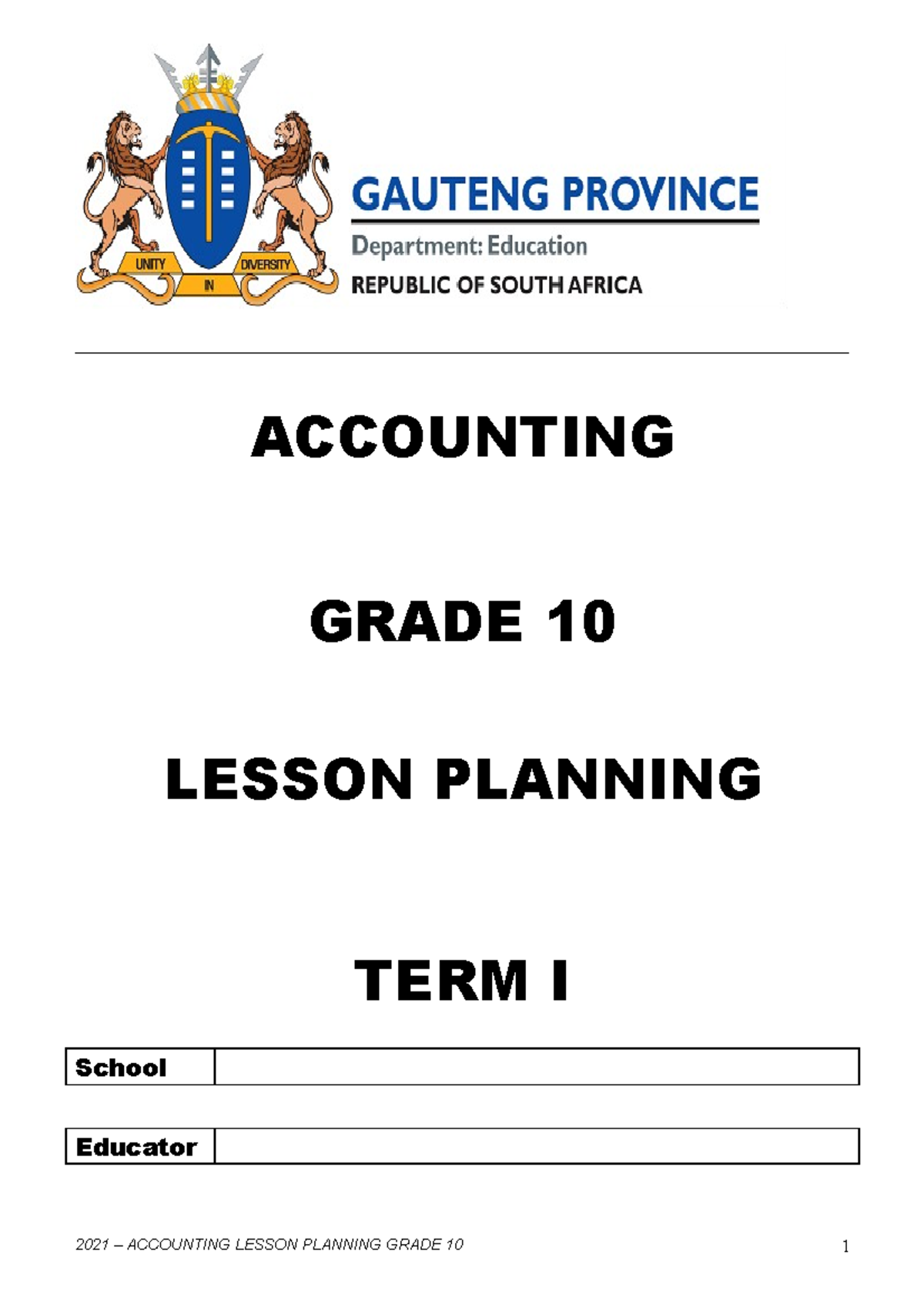 - GR10 Lesson Plans TERM 1 - - Studocu