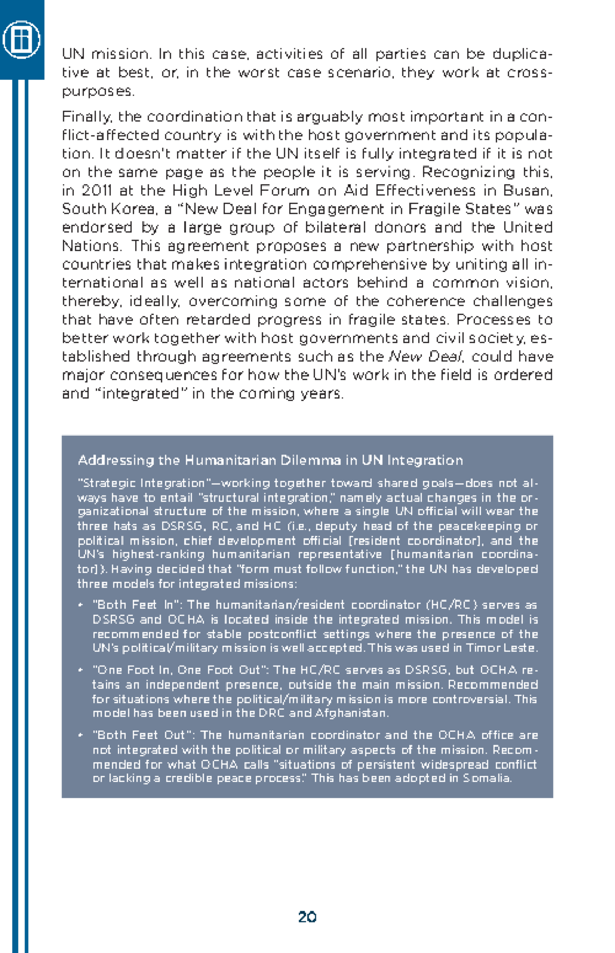 Management handbook-41 - 20 UN mission. In this case, activities of all ...