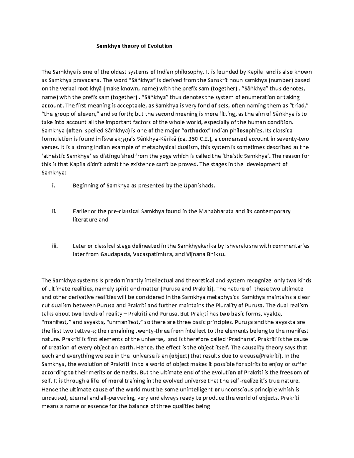 DOC-20221113-WA0020 - Sankhya evolution - Samkhya theory of Evolution ...