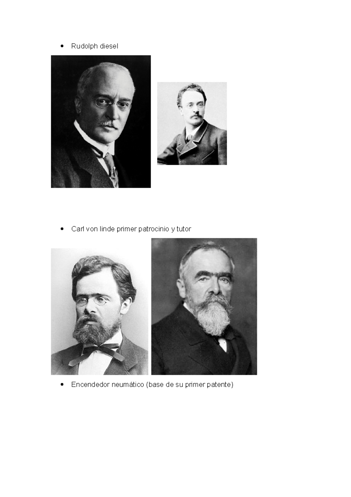 Desarrollo motor diesel - Rudolph diesel Carl von linde primer ...