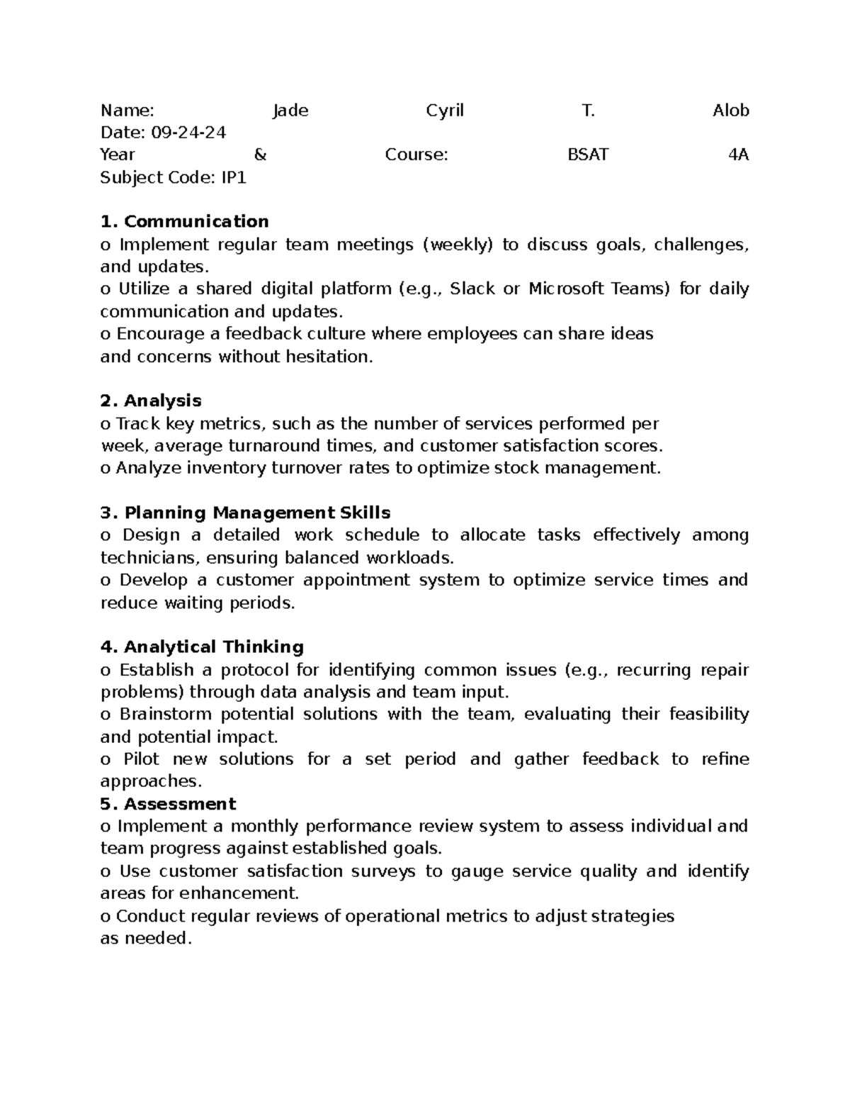 IP Activity 3 - Name: Jade Cyril T. Alob Date: 09-24- Year & Course ...