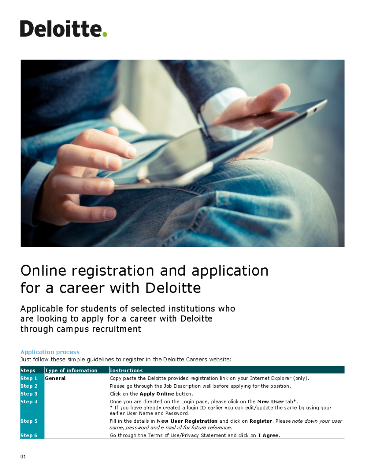 RMS Registration Link - Deloitte - 01 Online registration and ...
