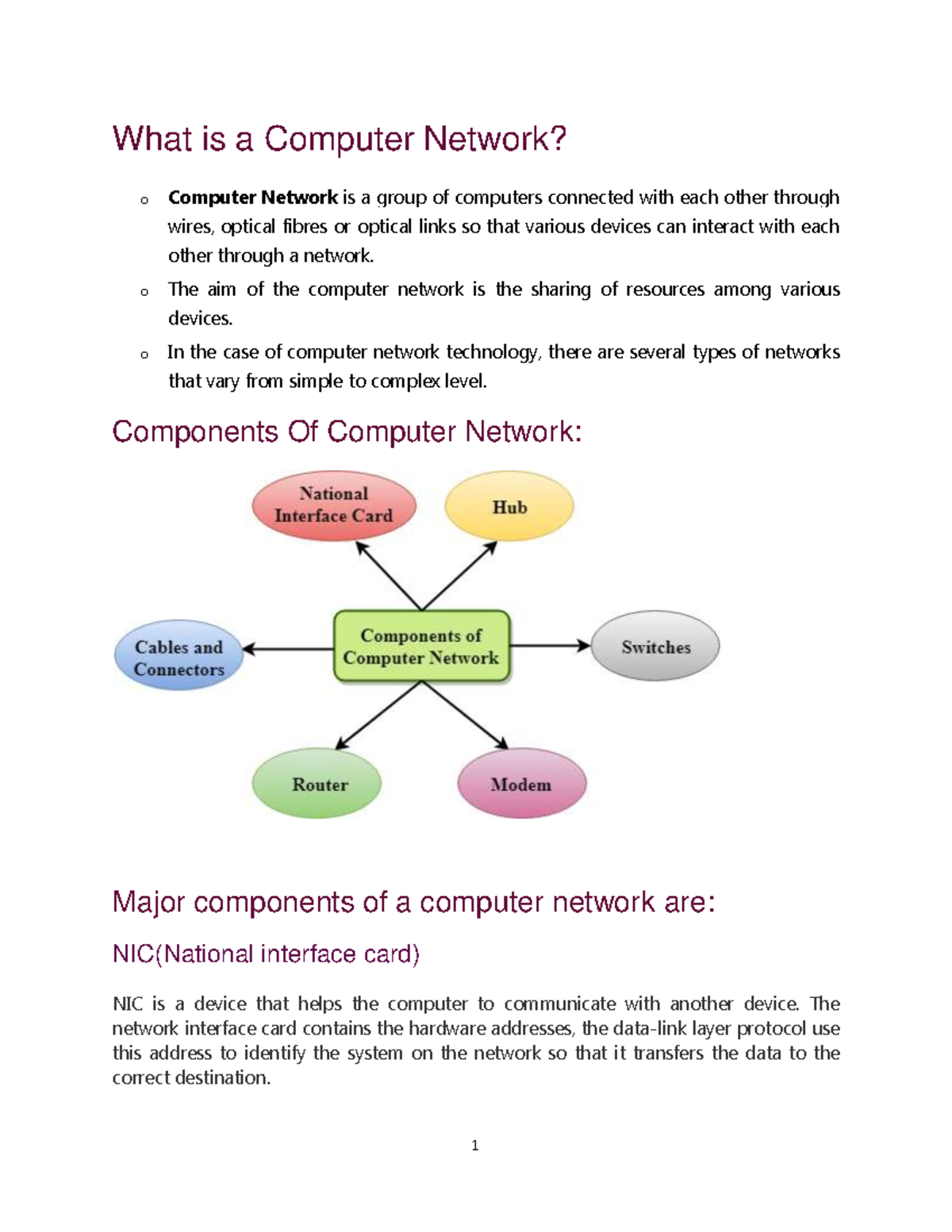 GS 102-TEN-1 - The best material - What is a Computer Network? o ...