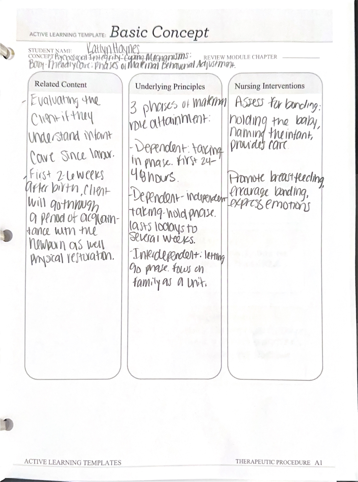 Scanned Document - ATI Practice B: Phases of Maternal Behavioral ...