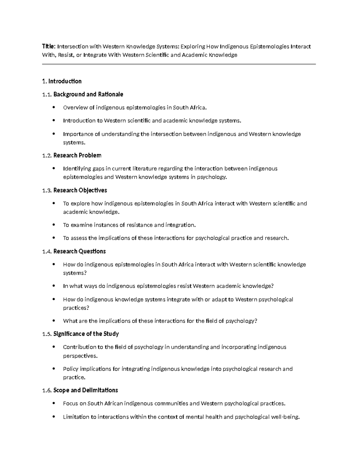 Indigenous Knowledge system - Title: Intersection with Western ...