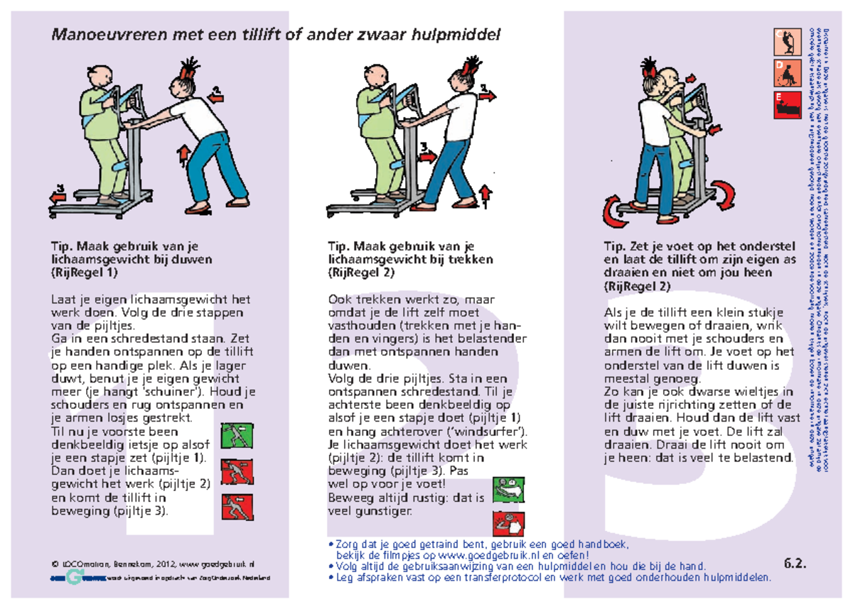 Manoeuvreren met tillift of ander zwaar hulpmiddel - 3 officiële ...
