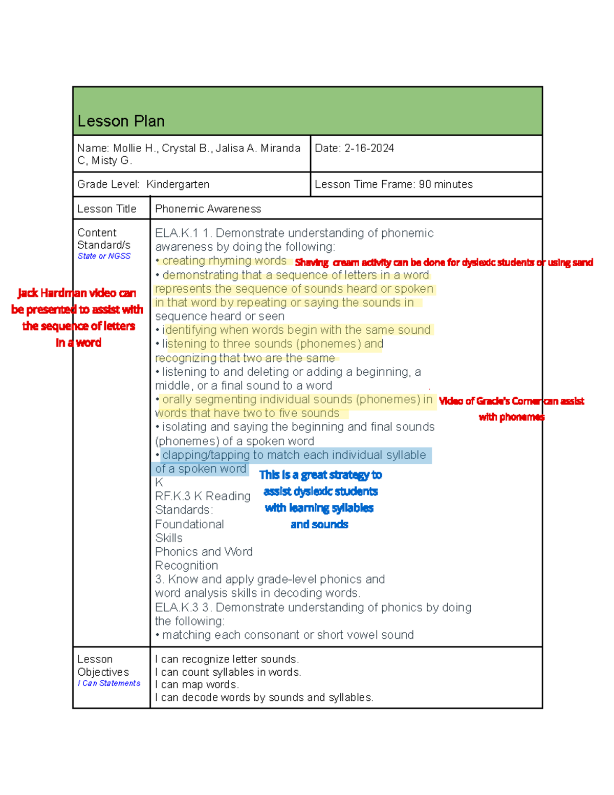 Kami Export - 0.1 Accommodation Review for Lesson Plan #1 - Lesson Plan ...