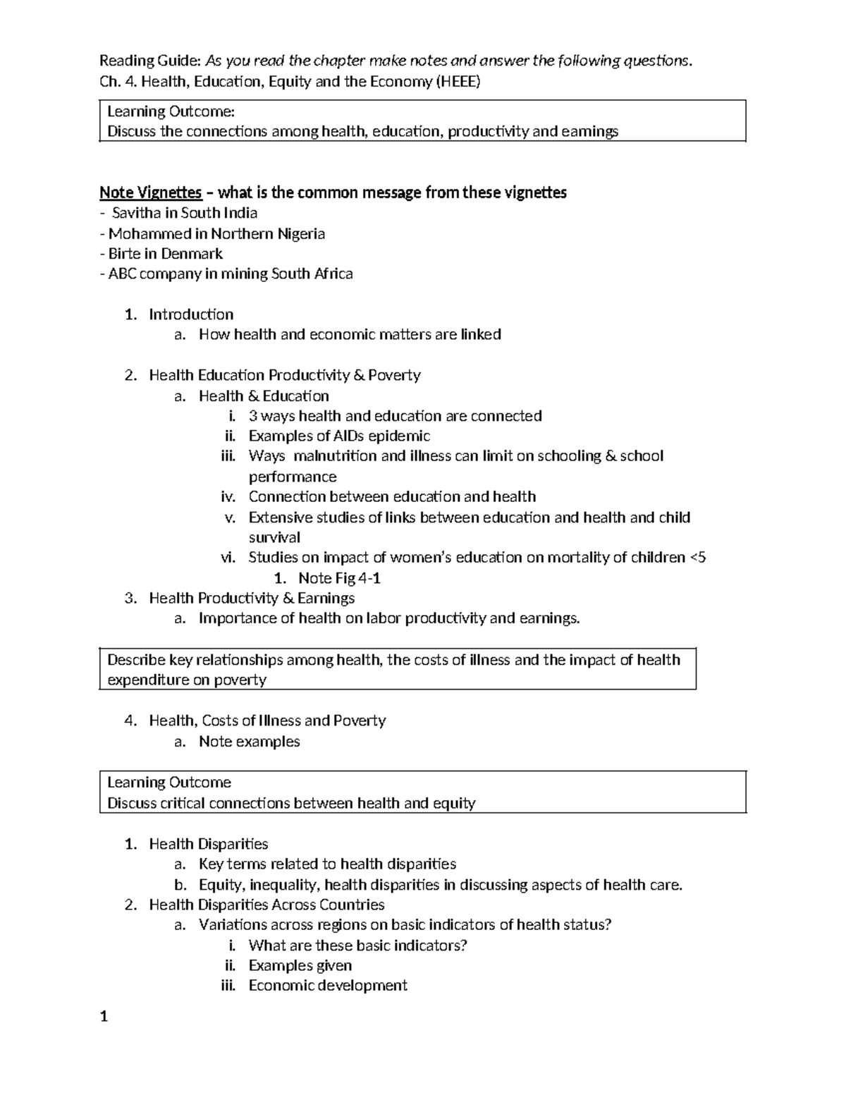 Ch. 4 Reading Guide - Reading Guide: As you read the chapter make notes ...