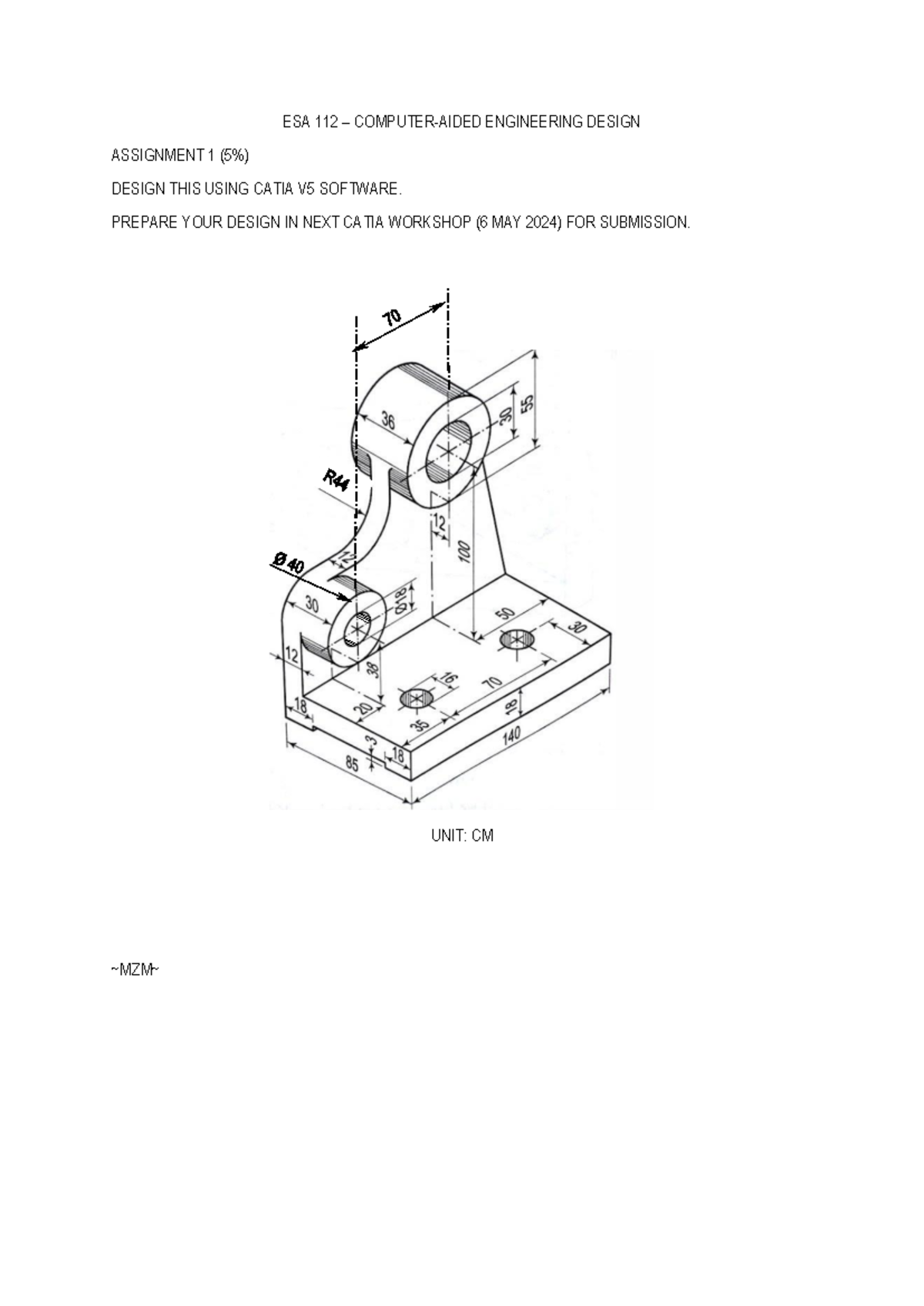 Assignment 1 - Fluid Mechanics - ESA 112 – COMPUTER-AIDED ENGINEERING ...