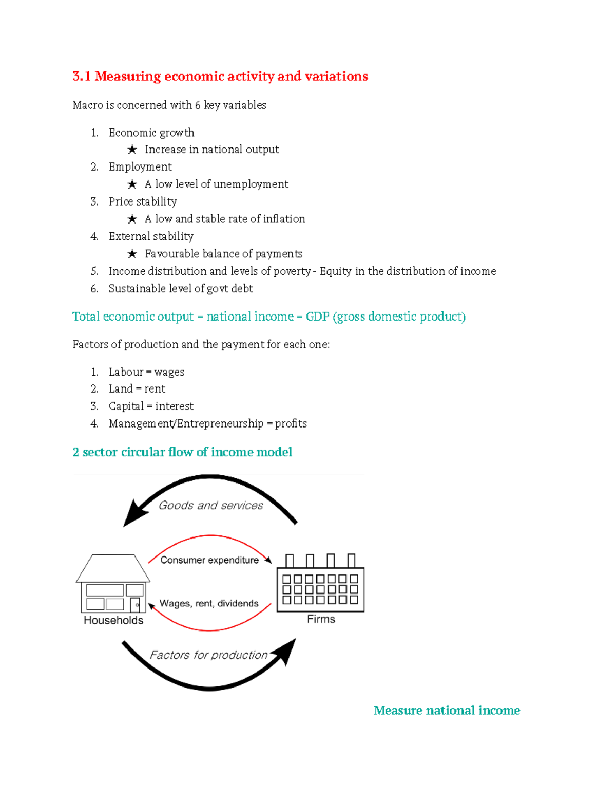 Macroeconomics SL - 3 Measuring economic activity and variations Macro ...