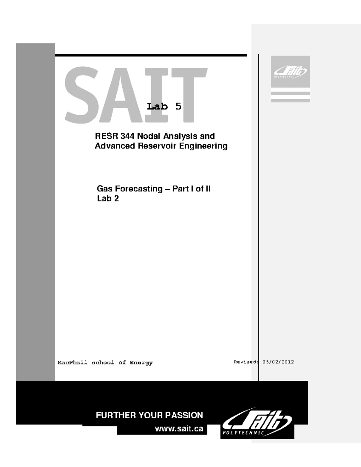 RESR 344 Lab 2 - RESR 344 Lab 2 questions - 1 Gas Forecasting – Part I of II Lab 2 RESR 344 ...