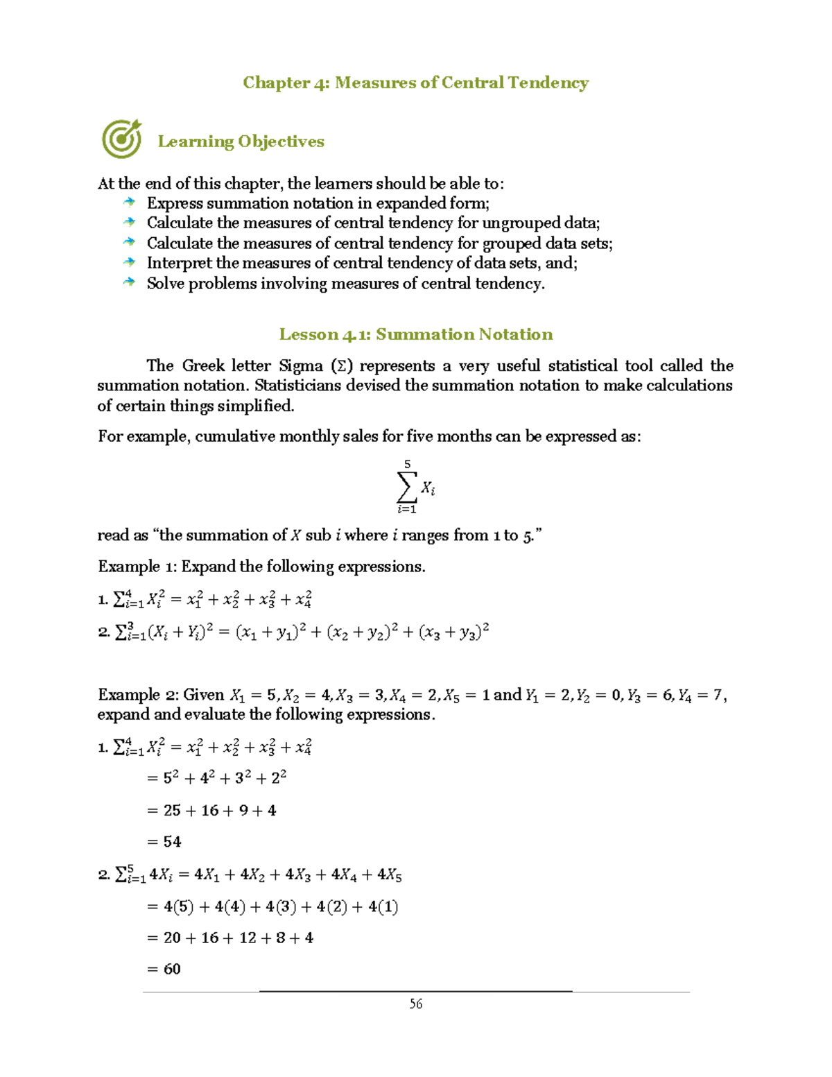 Module-4 - weqweqw - Chapter 4: Measures of Central Tendency At the end ...