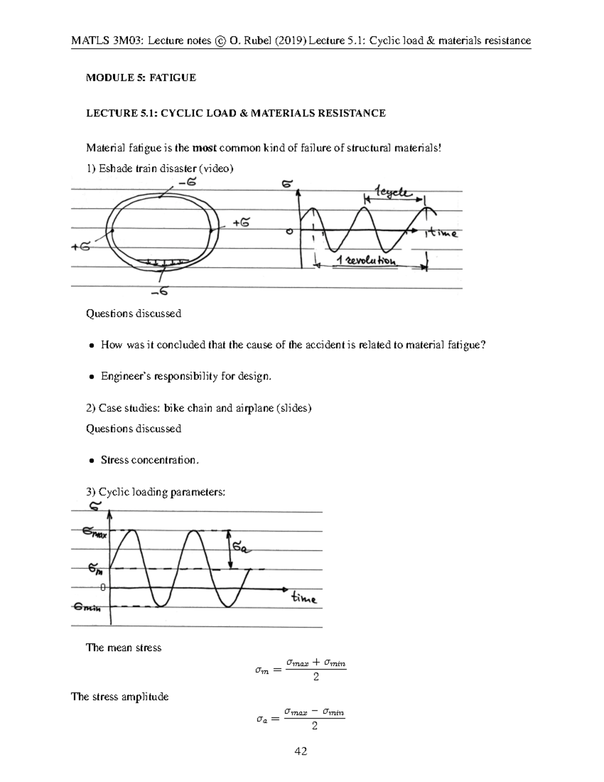 Matls 3m03 Lecture Notes Module 5 Matls 3m03 Lecture Notes C O Rubel 2019 Lecture 5