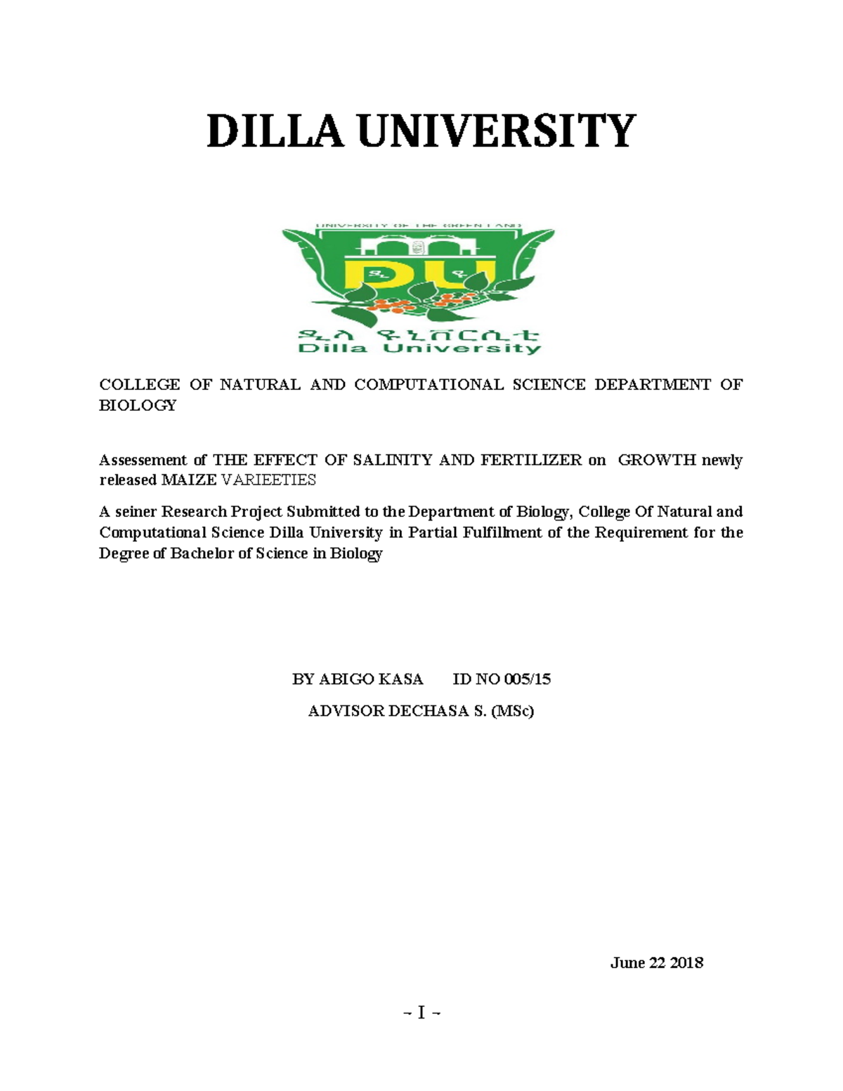 Aklilu research 2 - SATA ICT Solution/0922992769 - DILLA UNIVERSITY ...