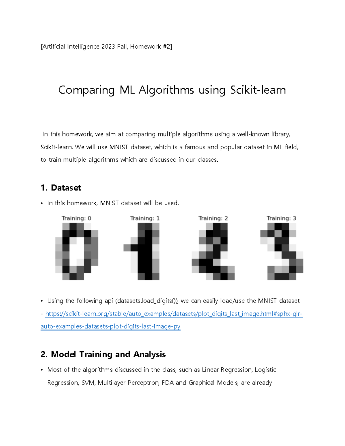Homework 2 - [Artificial Intelligence 202 3 Fall, Homework #2] Comparing ML Algorithms using ...