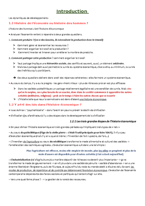Analyse historique de développement économique QCM - Analyse historique ...