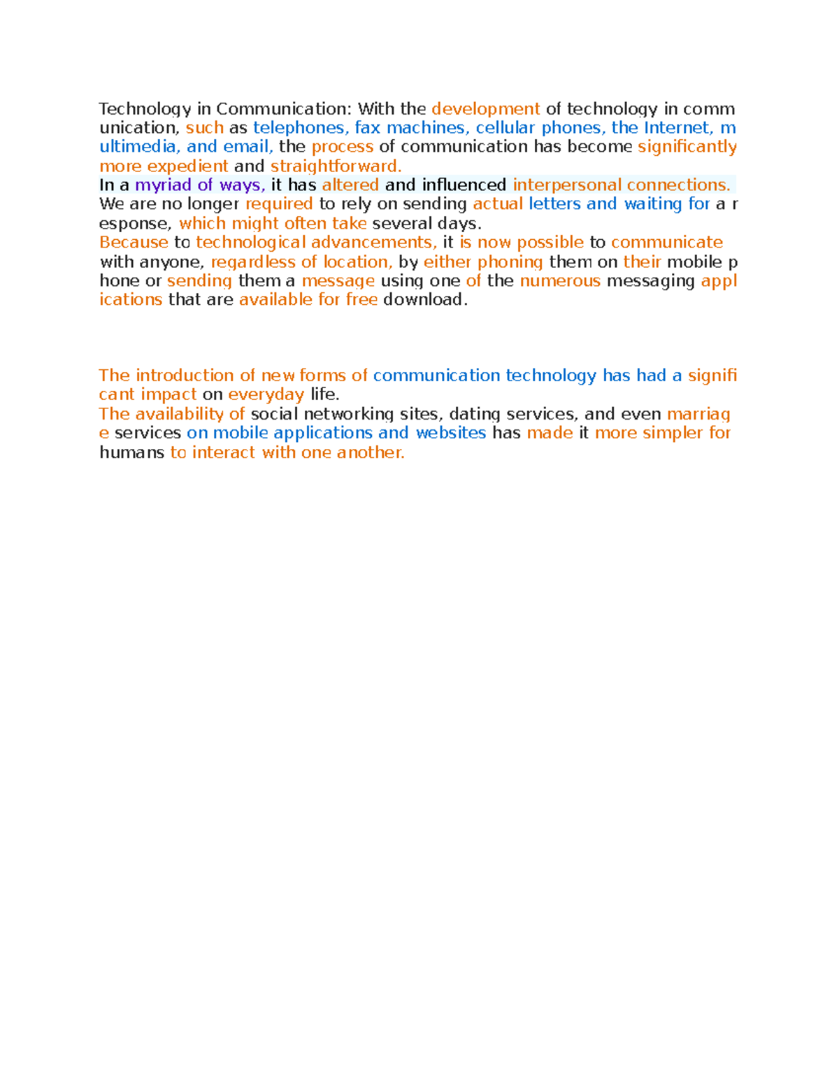 LECTURE NOTES LECTURE - Technology in Communication: With the ...