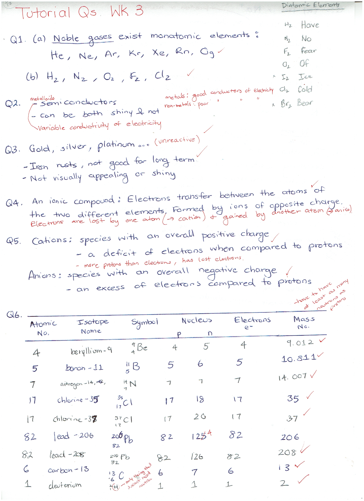Tutorial Ans Wk3 Part 1 - CHEM1201 - Studocu