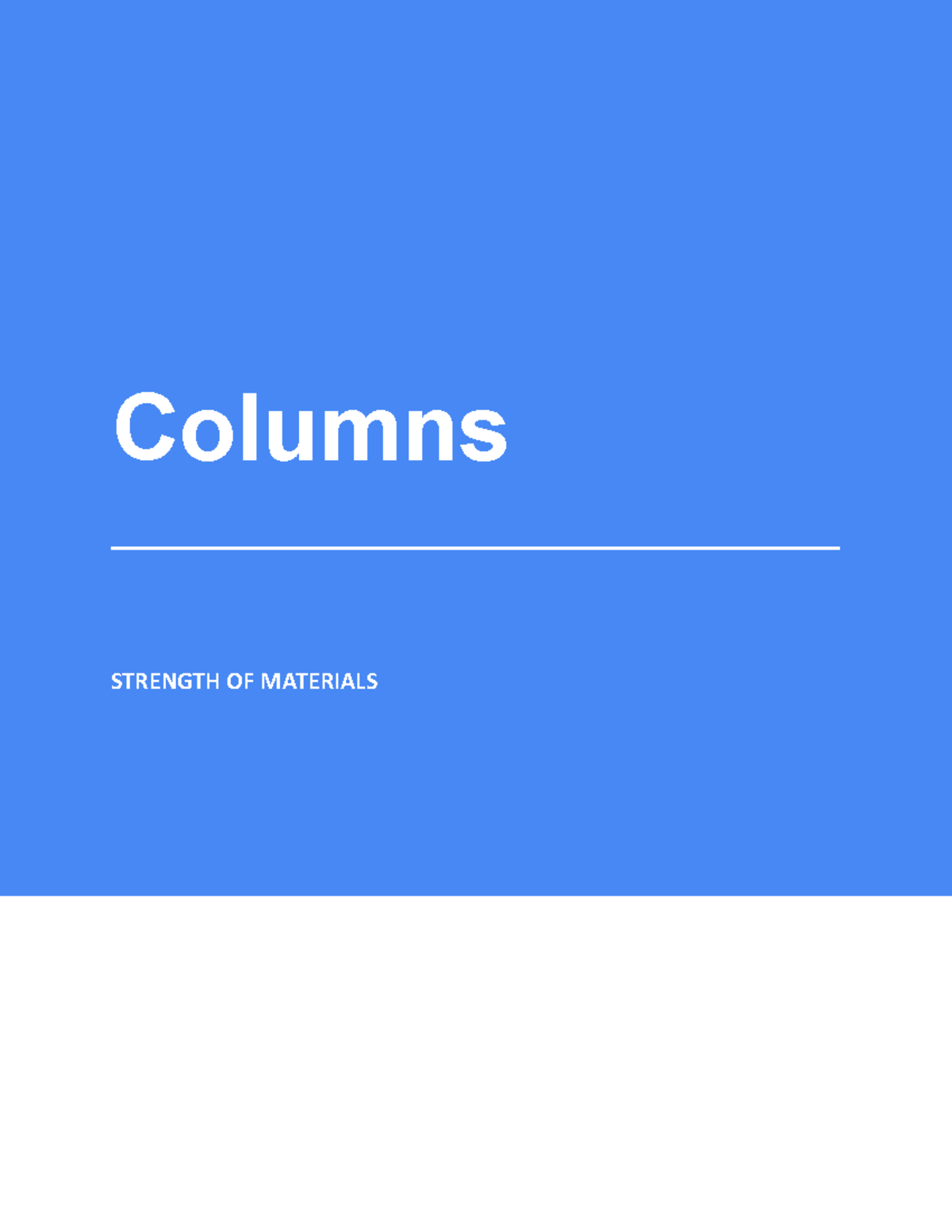 Columns - Study Notes - column theory - ####### Copyright © 2014-2020 ...
