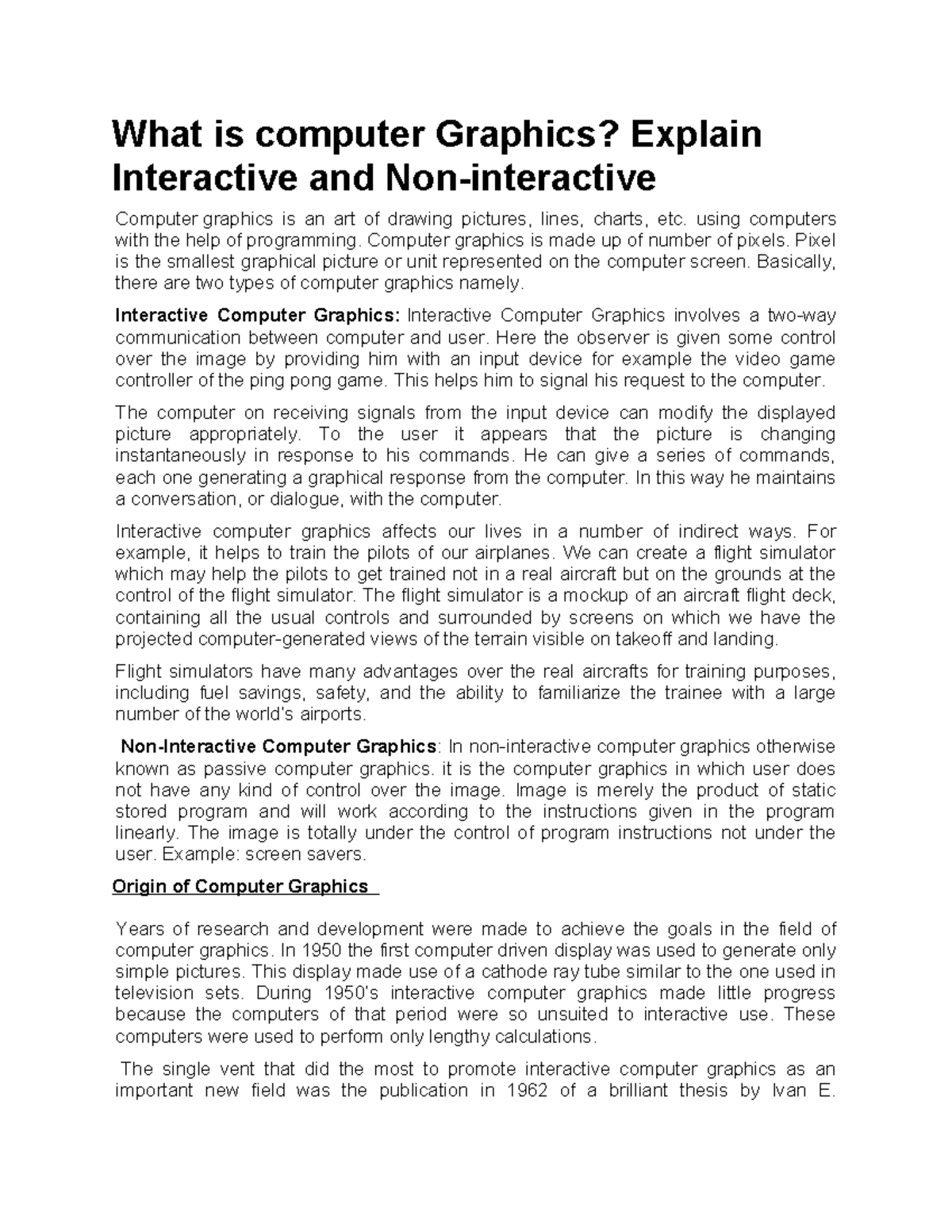 Computer Graphics note by Satish Kumar Karna - What is computer ...