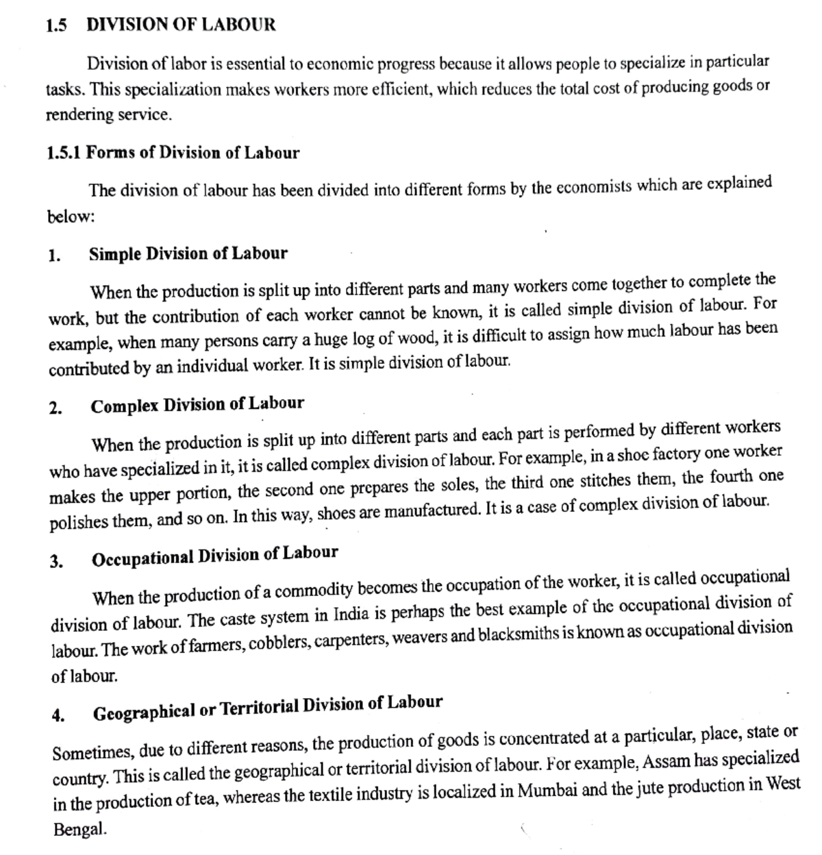 Division OF Labours - It's practise material - 1 DIVISION OF ILABOUR ...