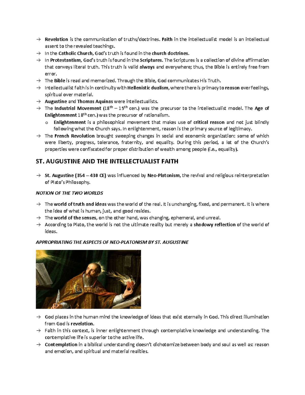 THEO 11 - Intellectualist Faith - Revelation is the communication of ...