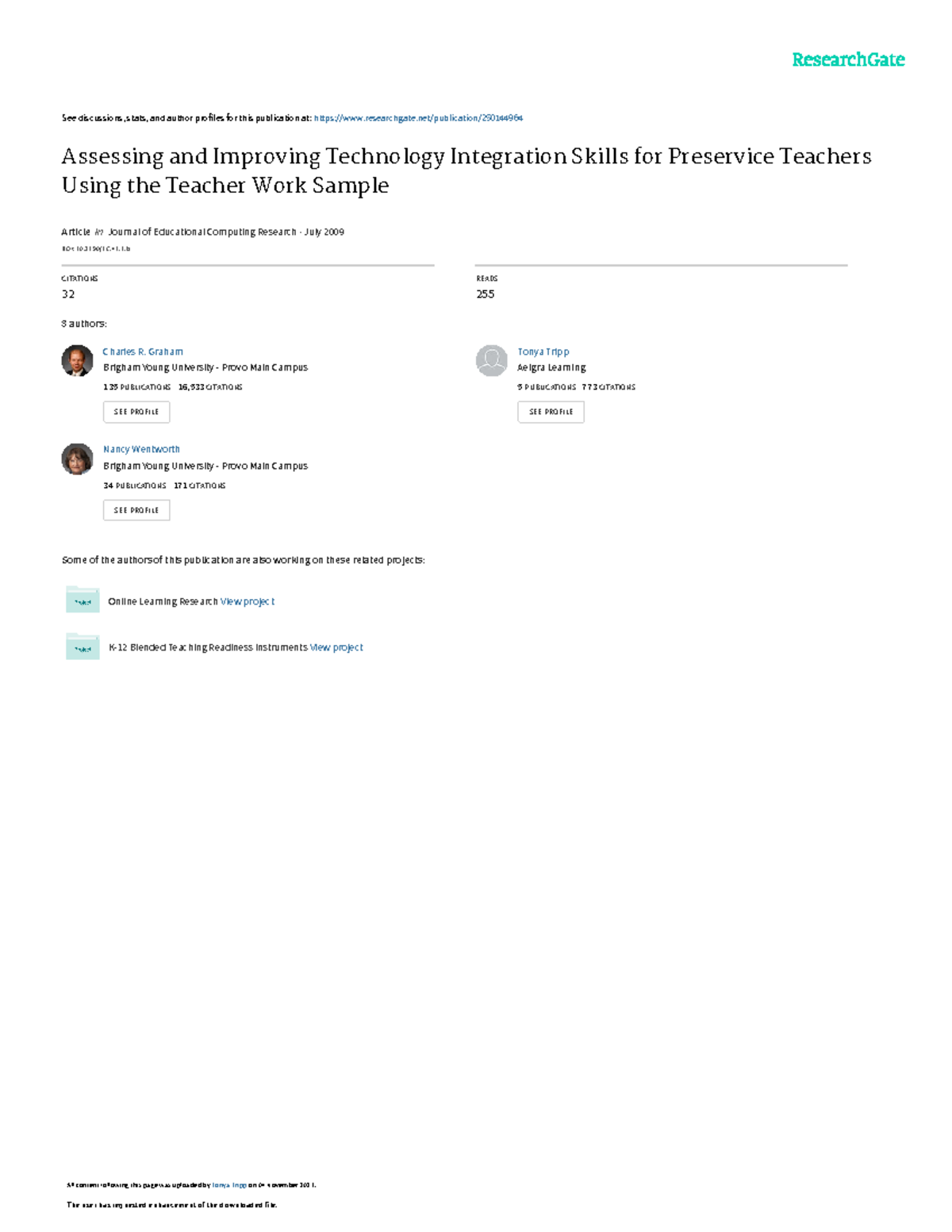 Graham Tripp Wentworth.2009 - See discussions, stats, and author ...