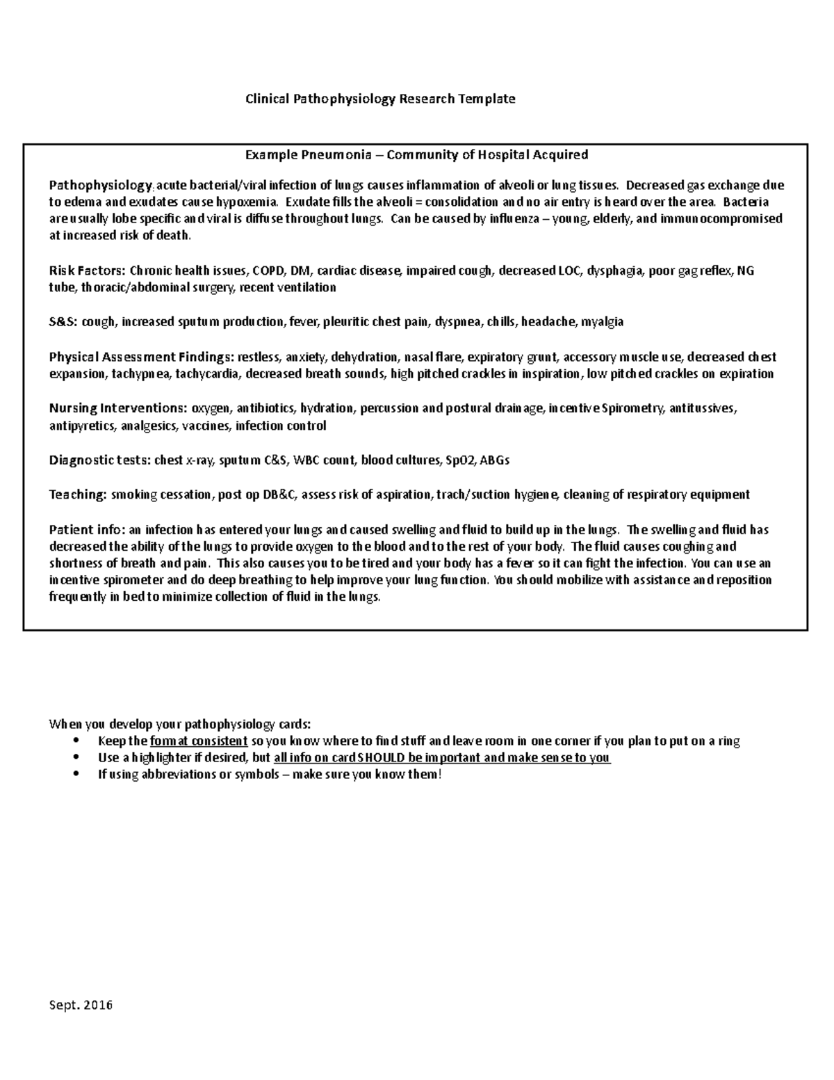 Clinical Pathophysiology Research Sample April 2020 - Clinical ...