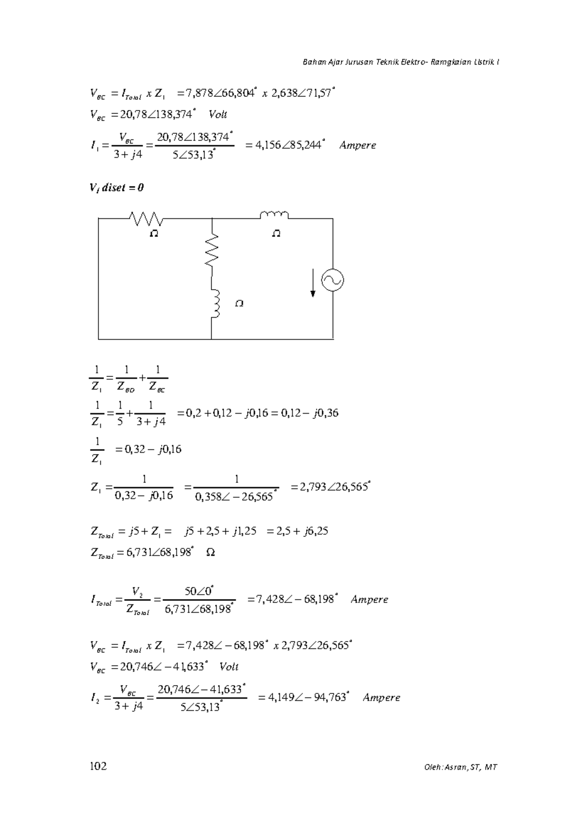 Rangkaian listrik-35 - Bahan Ajar Jurusan Teknik Elektro- Ramgkaian ...