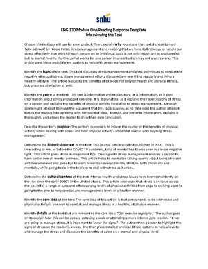 4-1 Thesis Statement - ENG 130 Module Four Decision Tree Template ...